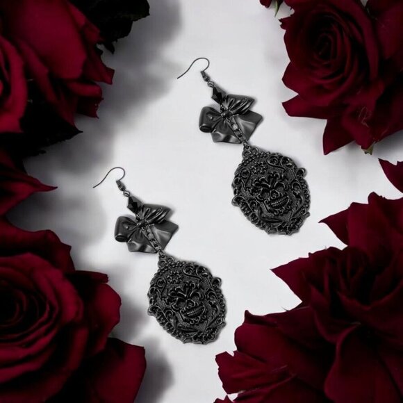 Killstar | Jewelry | Killstar Damsel Earrings Gothic Filigree Statement ...